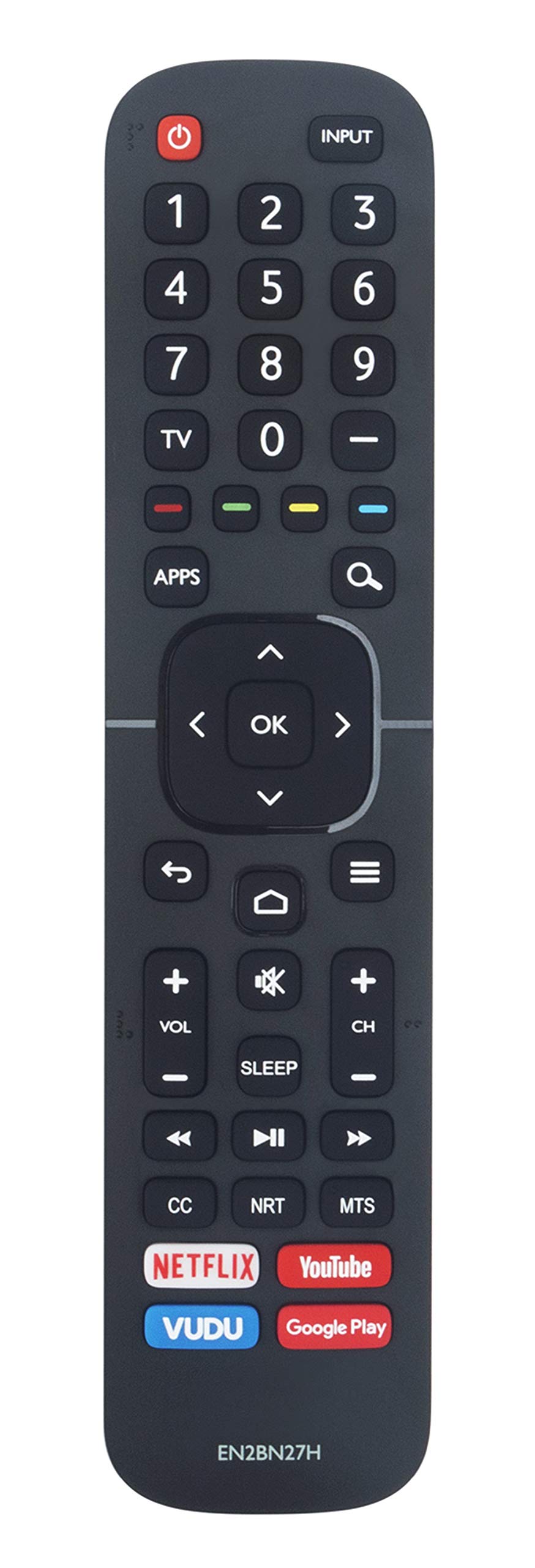 EN2BN27H IR Replaced Remote fit for Hisense TV 32H5500F 40H5500F H55 Series 32H5520F 32H5530F 32H5540F 40H5609 40H5520F 40H5530F 40H5540F 32H5550F 32H5560F 32H5570F 5Q8G 50H8G 55H8G 65H8G Smart TV