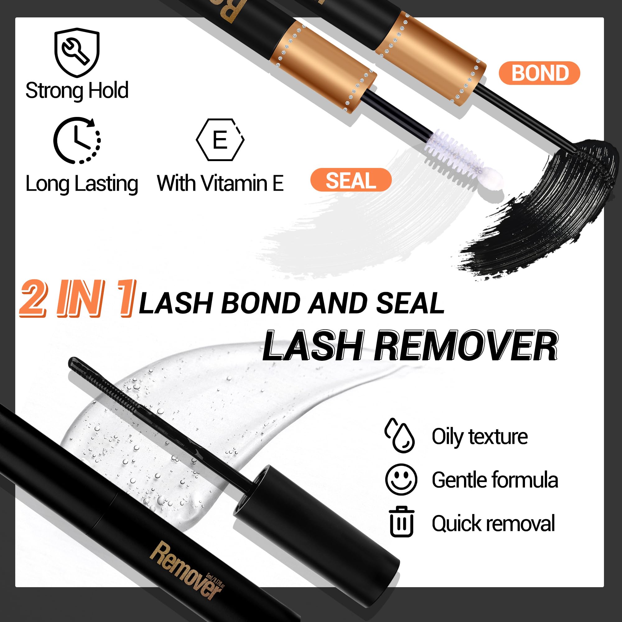Eyelash Extension Kit Lash Clusters D Curl Lash Extension Kit Fluffy Individual Lashes Kit with Lash Bond and Seal and Applicator Lash Remover for DIY Lash Extension at home (D-10-20MM)