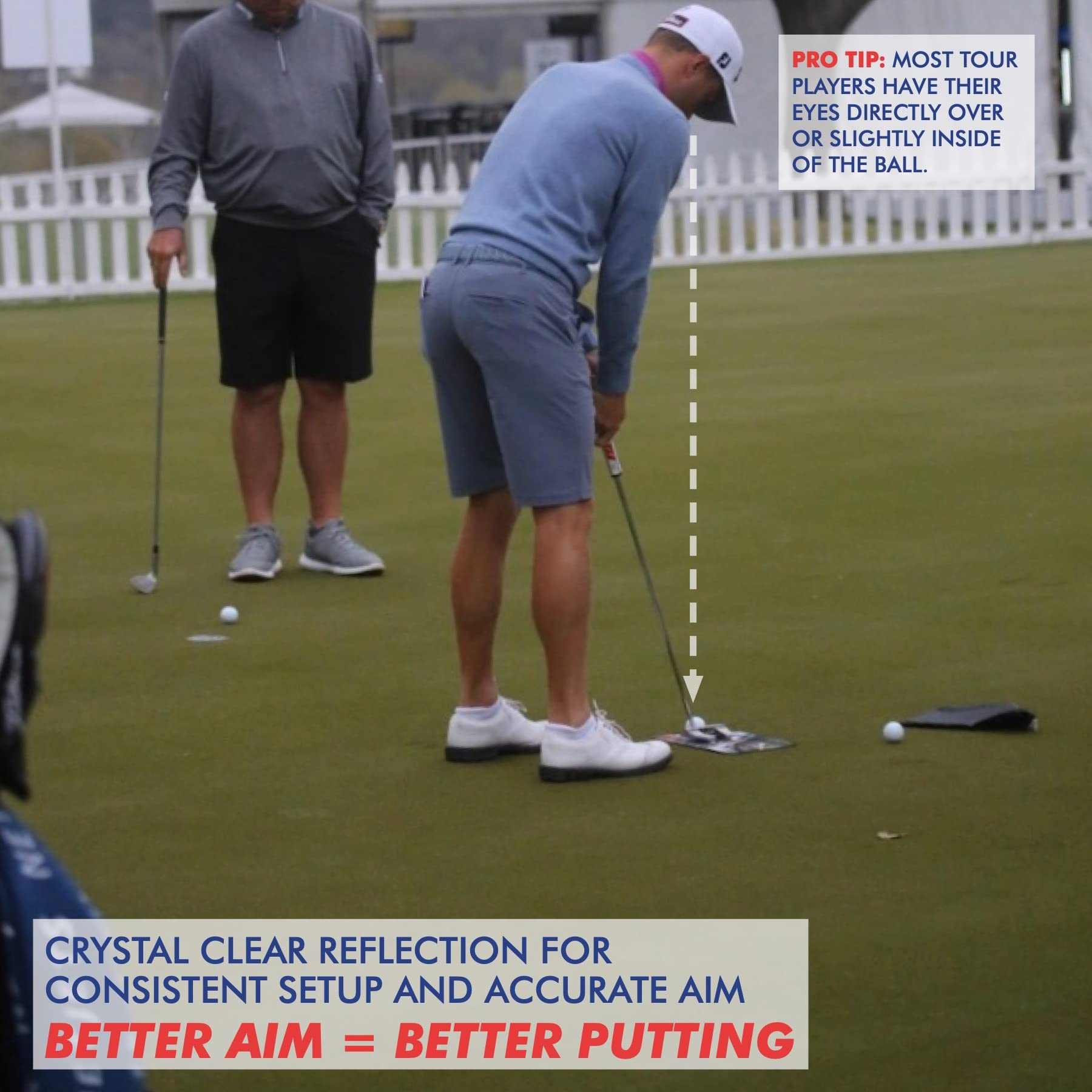 EyeLine Golf Patented Putting Mirror Training Aid - Portable Putting Trainer for Games Drills, As seen on PGA Tour, Made in USA, Use Outdoors or Indoors