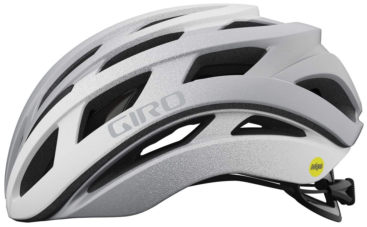 Giro Helios Spherical Adult Road Cycling Helmet - Matte White/Silver Fade (2022), Small
