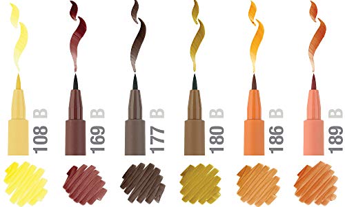 Faber-Castel FC167106 Box of 6 PITT Artist Terra Pens, India Ink, B Box