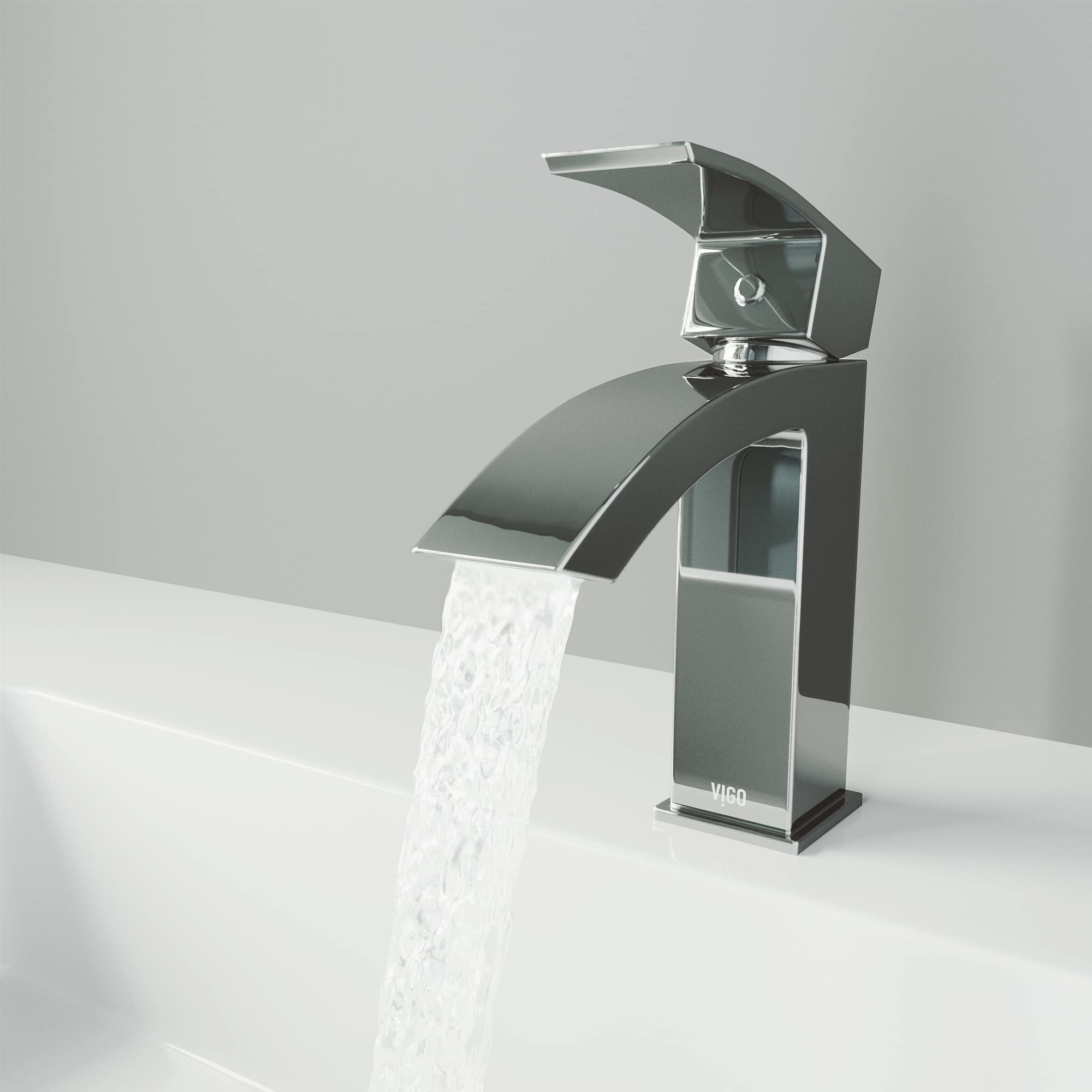 VIGO Satro 7 inch H Single Hole Single Handle Single Hole Bathroom Faucet in Chrome - Bathroom Sink Faucet VG01015CH