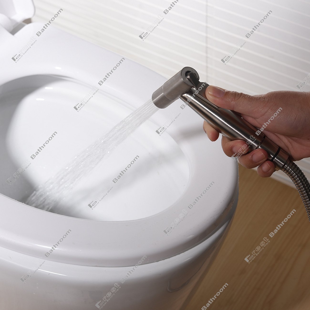 Ownace Brushed Nickel Hand Held Bidet Sprayer Qualitied Stainless Steel Diaper Sprayer Shattaf Complete Set for Bidet Toilet Bathroom