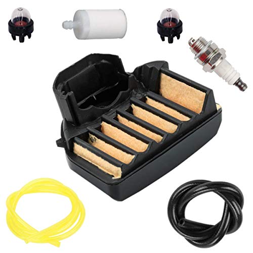 Euros 455E Air Filter Fuel Line Filter Spark Plug Primer Bulb Tune Up Kit Fit for Husqvarna 455E 455 Rancher 460 461 Gas Chainsaw