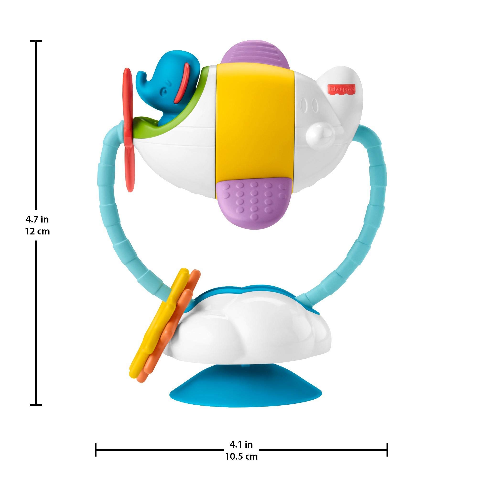 Fisher-Price Total Clean Activity Plane, Dishwasher-Safe high Chair Suction Cup Baby Toy