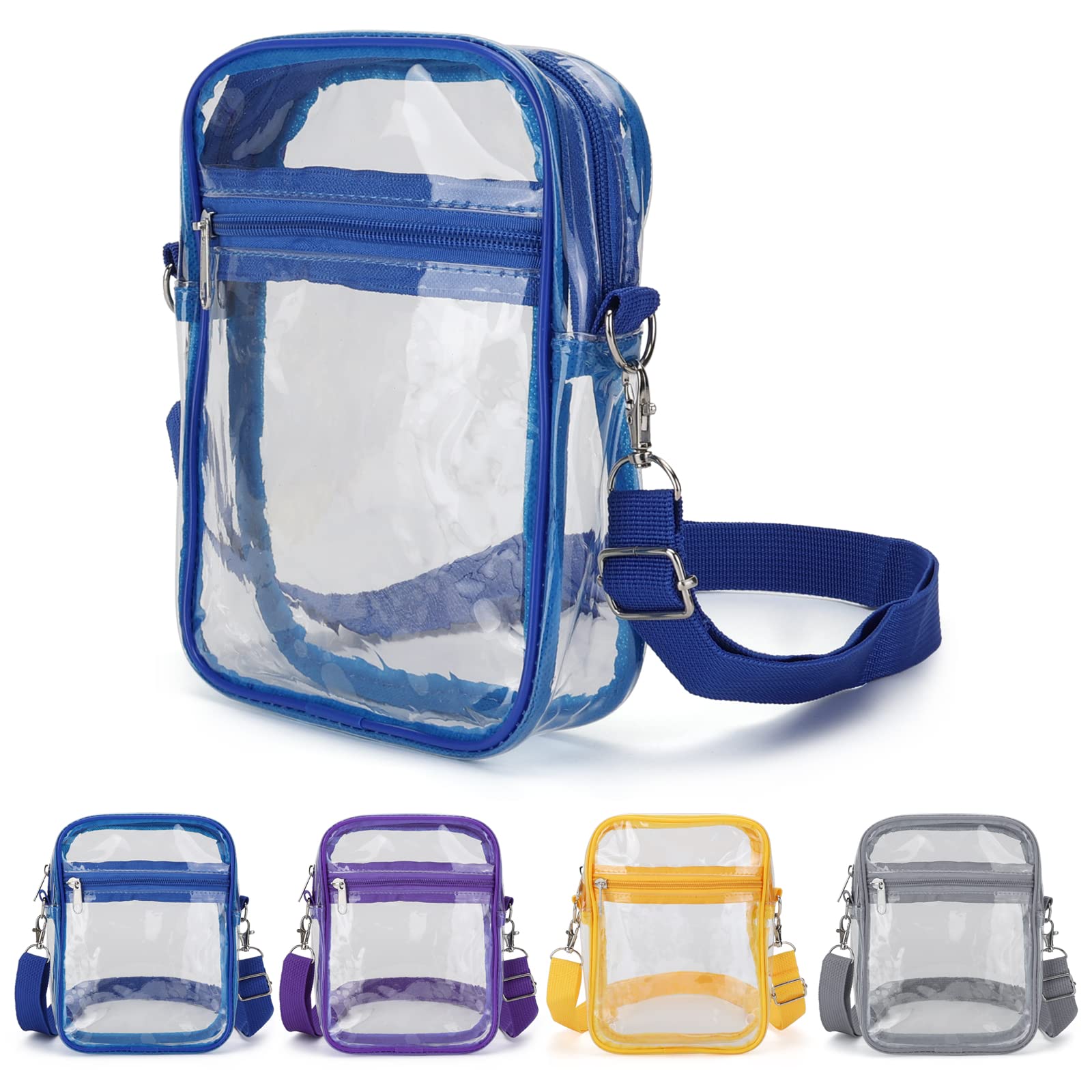 MAXWISE Clear Crossbody Bag, Stadium Approved Clear Purse Bag for Concerts Sports Event(Pink)