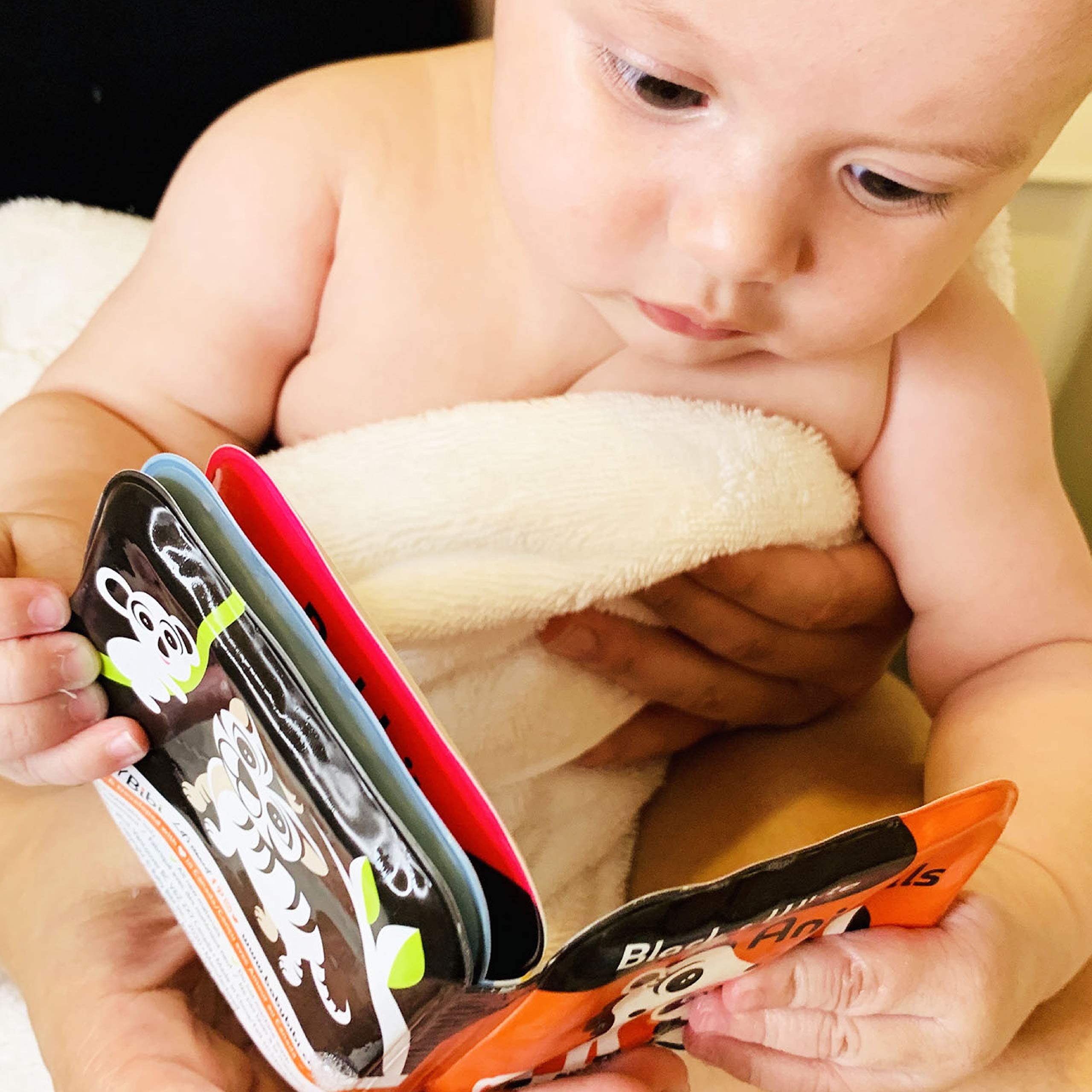 Floating Baby Bath Books β High Contrast Black and White Waterproof Bath Books for Babies 3+ Months