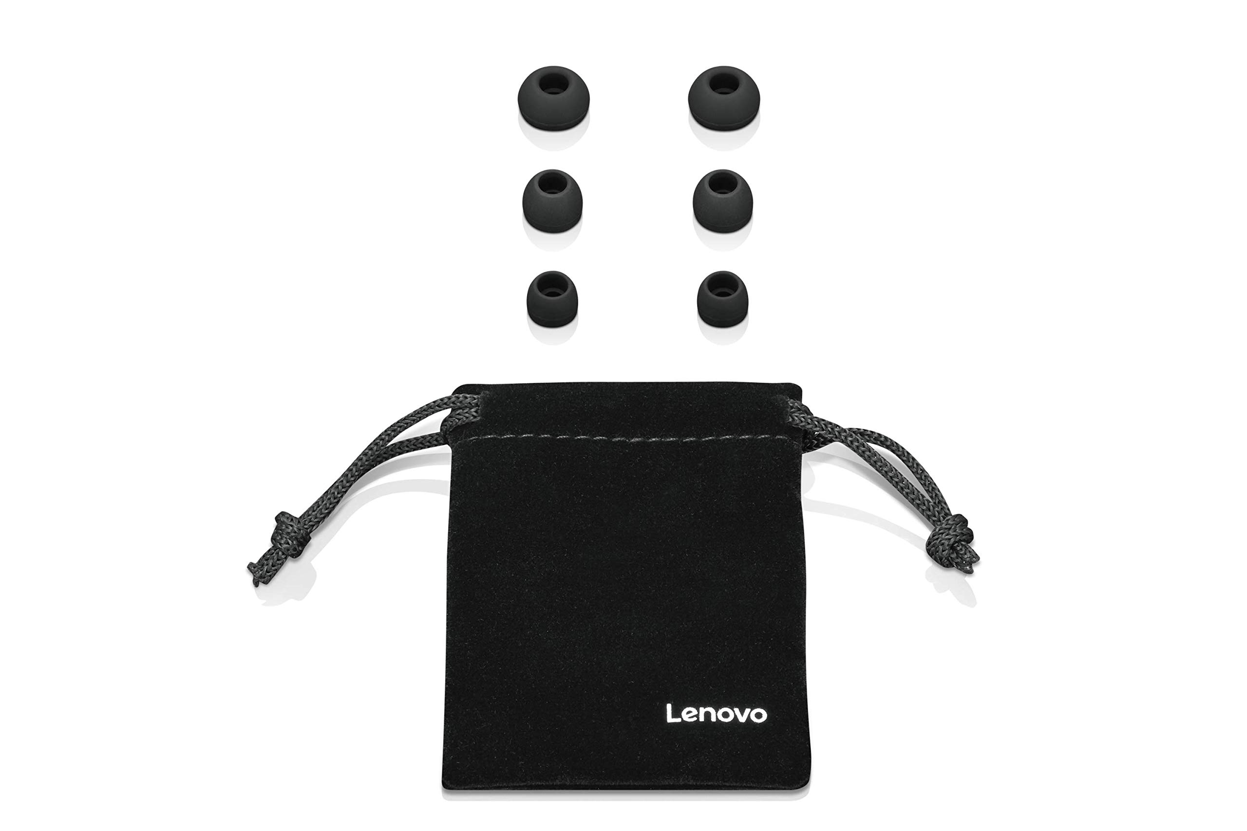 Lenovo 100 in-Ear Headphone, Wired, Microphone, Noise Isolating, 3 Ear Cup Sizes, Windows, Mac, Android, GXD0S50936, Black