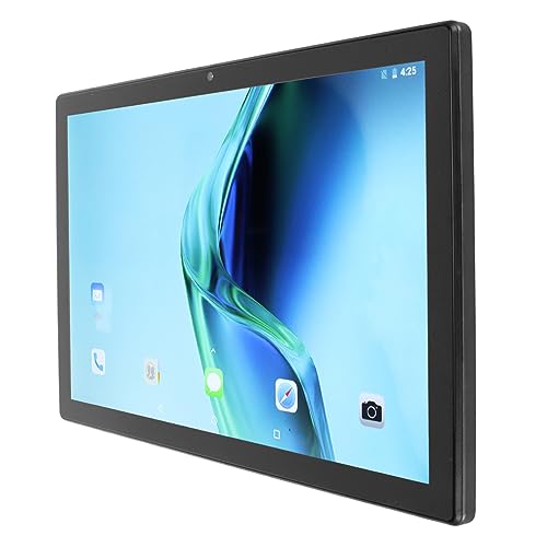 FOLOSAFENAR WiFi Tablet, 8GB RAM 128GB ROM Smart Tablet 3200X1440 Resolution 10.1 Inch 5G WiFi for Studying for Video (Black)
