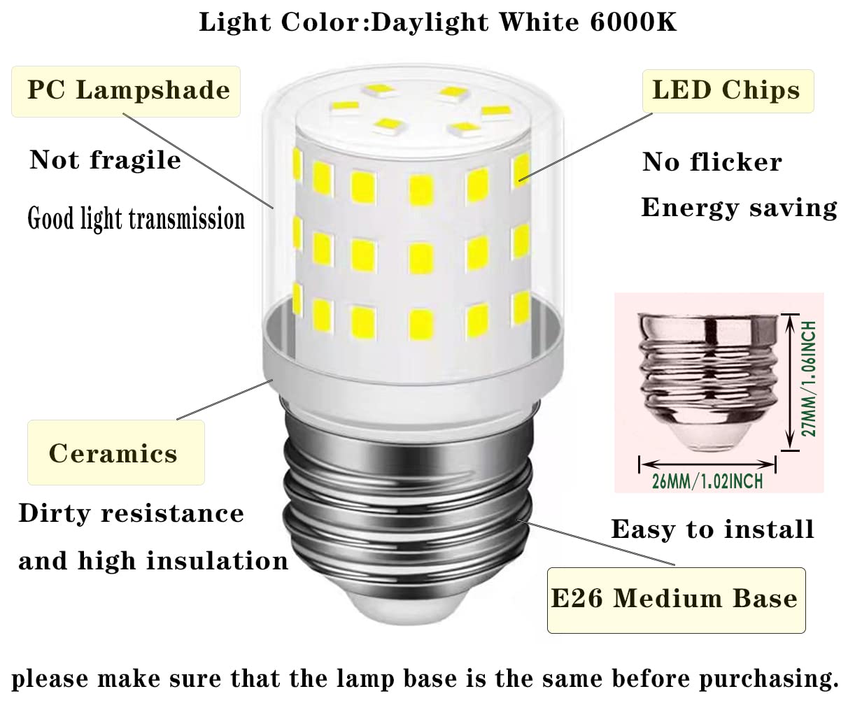 fuda lamp 40W T10 Tubular Clear Led Medium Base E26 Light Bulb120V Daylight White 6000K 1 Pack