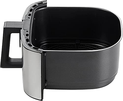 GoWISE USA 7-Quart Air Fryer & Dehydrator Max Steel XL- with Touchscreen Display with Stackable Dehydrating Racks with Preheat & Mute Functions + 100 Recipes (Stainless Steel)
