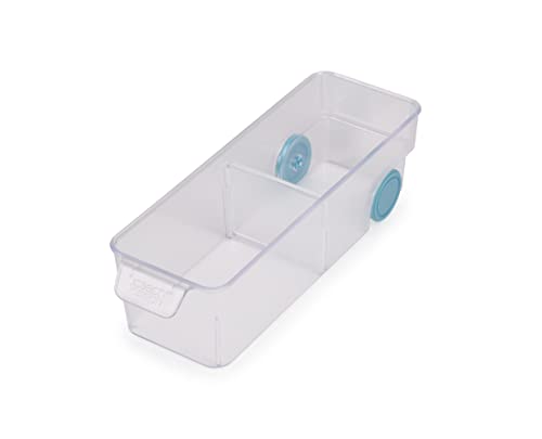 Joseph Joseph FridgeStore Compact Fridge Storage Bin, Small, Clear/Blue