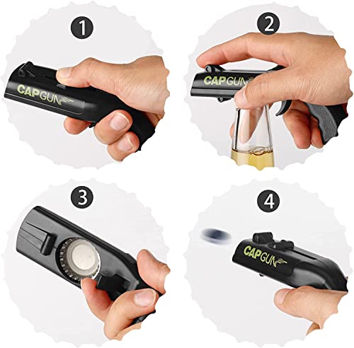 REDIVA Cap Gun Bottle Opener Launcher Shooter Funny Shoots Creative Beer for Party/Bar/Outdoor Barbecue(4Pack),(A1)