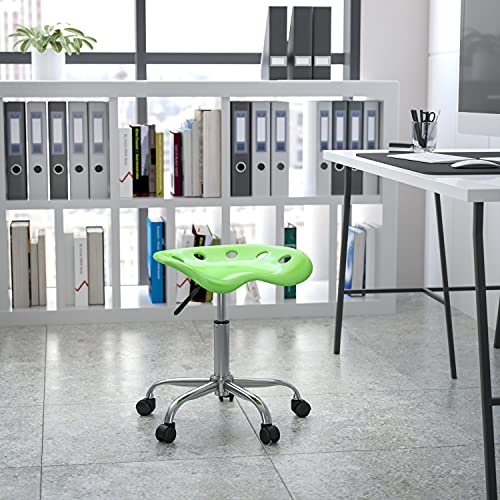 Flash Furniture Taylor Vibrant Spicy Lime Tractor Seat and Chrome Stool