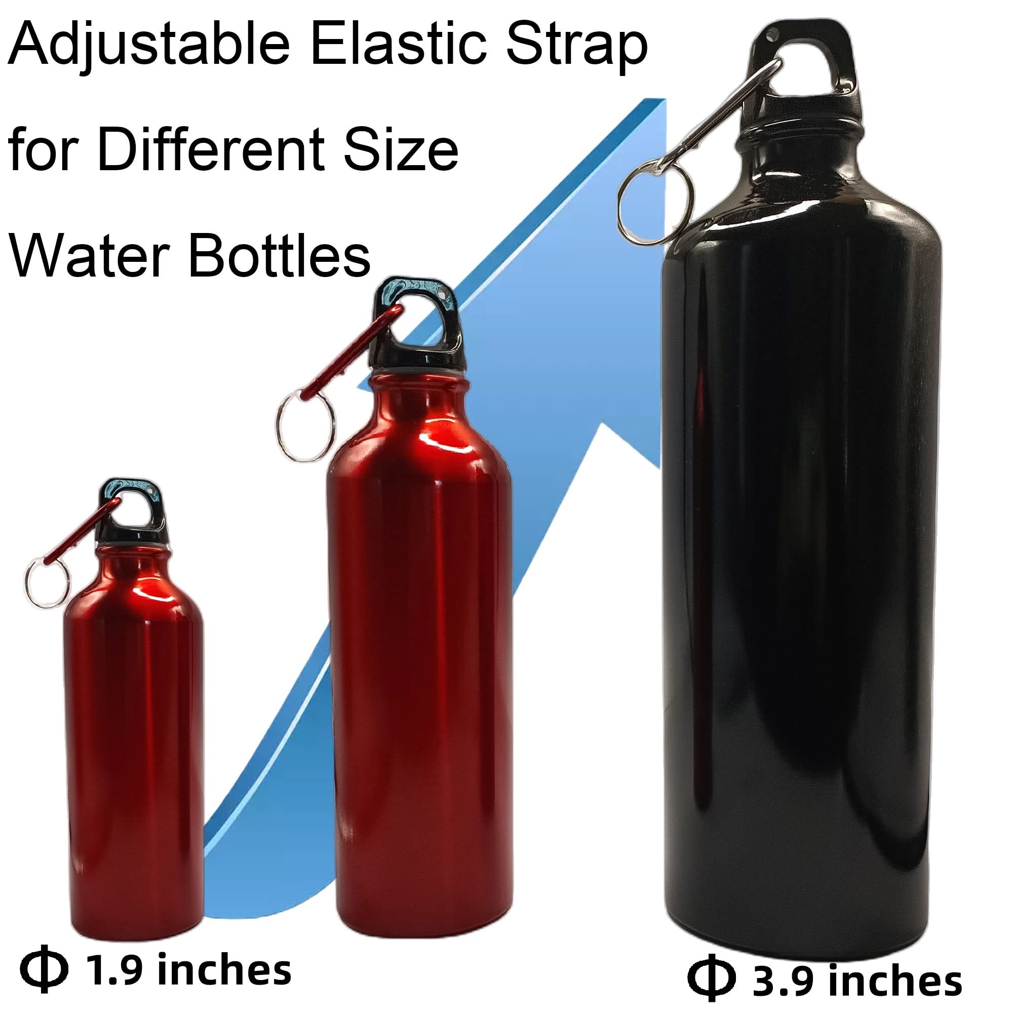 norspor Water Bottle Holder with Strap,Water Bottle Sling,Water Bottle Carrier Strap with Adjustable Shoulder Belt 12 oz to 64 oz for Camping,Hiking,Walking-1 Pack(Black)-Bottle Excluded