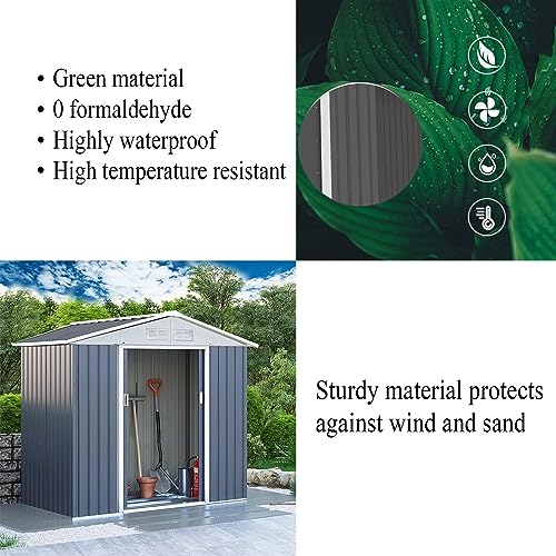 Storage shed,Outdoor Storage shed,Lockable Outdoor Storage shed with Solar Lights,Suitable for Gardens, Yards, terraces, can Store Various Tools, Bicycles, weeders, and Other Outdoor Products (Color