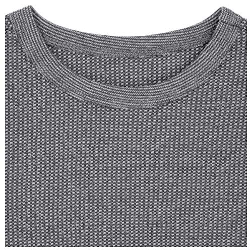 Fruit of the Loom Boys' Premium 2-Pack Thermal Waffle Crew Top, Heather Greystone/Natural, 14-16