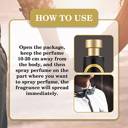 UEILBYN Perfume for Men, Cologne for Men Spray Attract Women, Golden Perfume Gift/for Him & Her (Men)