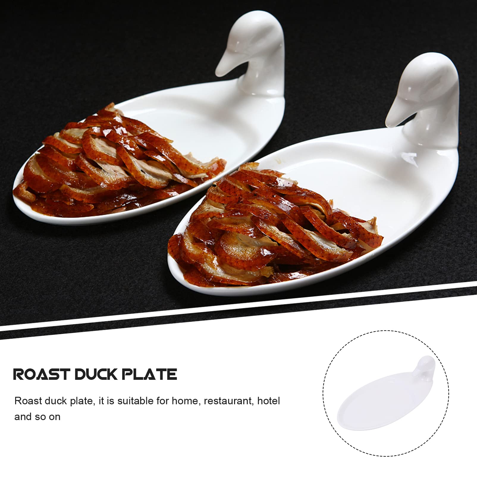 Hemoton Roasting Plate 1pc Roast Chicken and Plate Breakfast Tray Plate Cookie Plate Appetizer Plate Biasuit Plate Dinner Ceramic Cake Plate Dinner Plates Fish Dish Sushi White Melamine