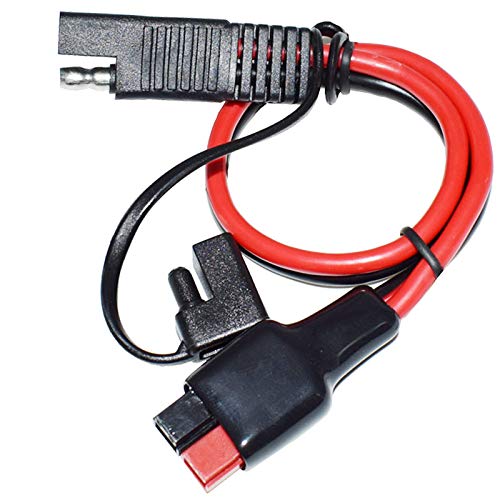 LIXINTIAN with Waterproof and Dustproof Cover SAE Adapter 12AWG Cable，for Pre-Wired RV Boat Charge Battery Solar Panel-30cm/0.98ft