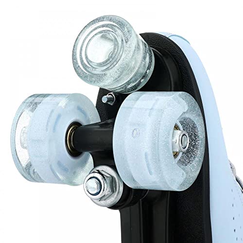 Roller Skates for Women Girls, Skyblue Premium Frosted Material Roller Skates, Classic Double-Row High-top Roller Skates for Beginner, Indoor Outdoor Roller Skates (Women US: 9)