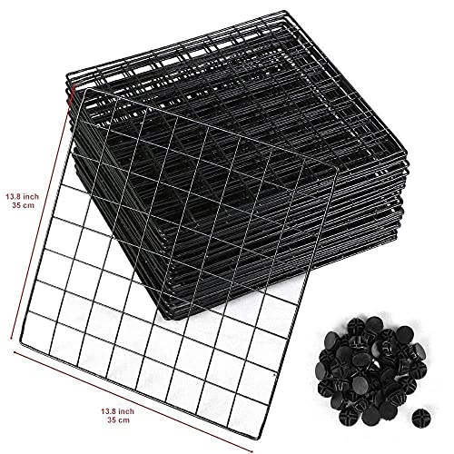 GEORGE&DANIS Wire Cube Storage Organizer Portable Wardrobe Closet Multi-Use DIY Shelf Modular Bookshelf Bookcase Metal Rack (71x14x71 inches), Black