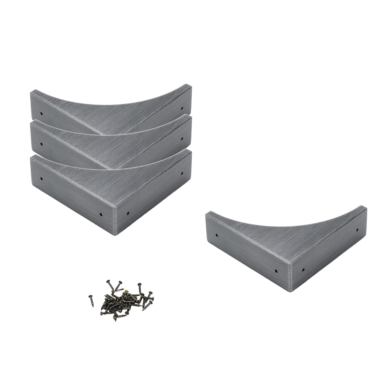 Mcredy Corner Guard,4 PCS Metal Box Corner Protector Edge Safety Guard Cabinet Corner,Furniture Corner Bumpers Edge Corner Guard,Deep Grey