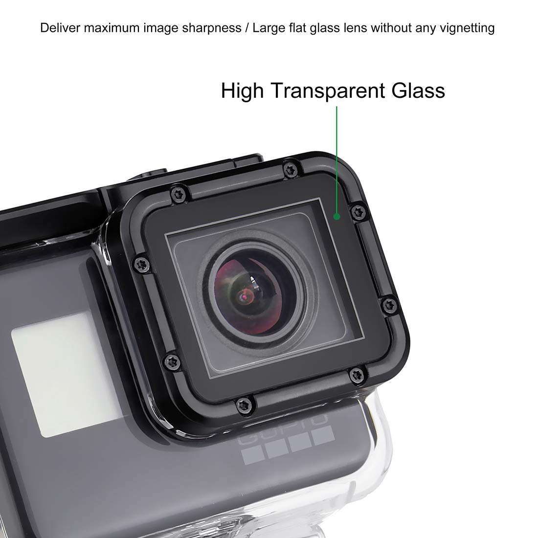 GEPULY Skeleton Protective Housing Case for GoPro Hero 7 Black, Hero 6 Black, Hero 5 Black, Hero (2018) Action Camera - Skeleton Housing Case Offers Better Audio Recording and Heat Dissipation
