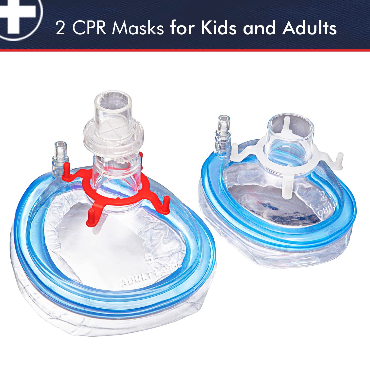 NOVAMEDIC First Aid CPR Mask Kit for Adult, Child and Infant, 8.3βx5βxβ3.1β, Detachable Single Valve Pocket Resuscitator with Hard Case, Wall Mount and Vinyl Gloves