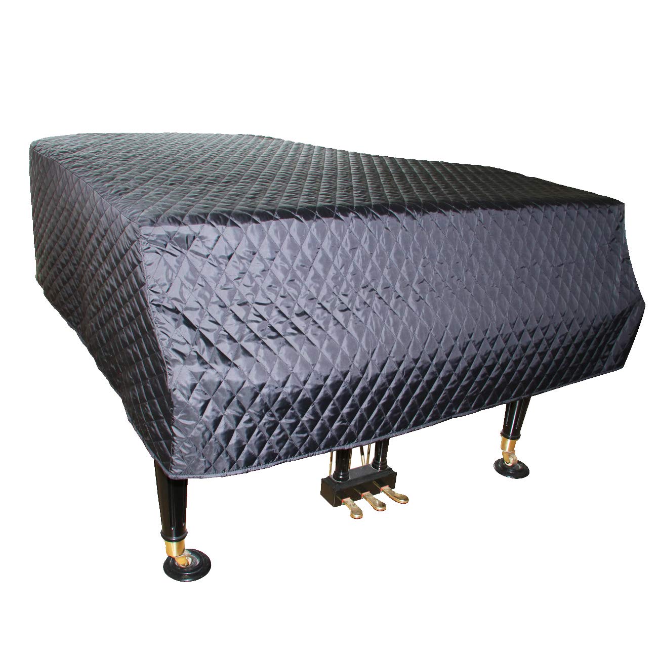 ESYUEL Grand Piano Full Cover Waterproof Moisture-Proof and Dustproof Grand Piano Protective Cover (160cm/62.9in, Black)