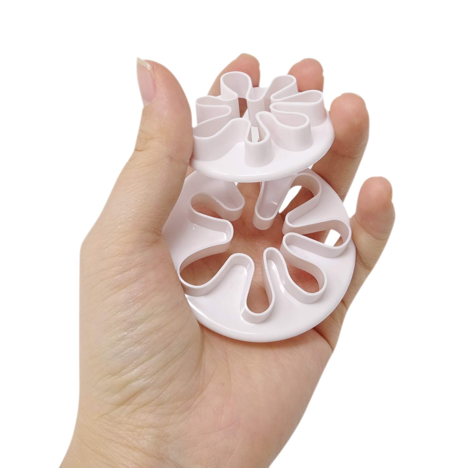 Honbay 6PCS Plastic Paint Splatter Cookie Cutter Set CupCake Decorating Gumpaste Fondant Mould for Cake Cupcake Decoration and Polymer Clay Crafting Projects (2 Size)