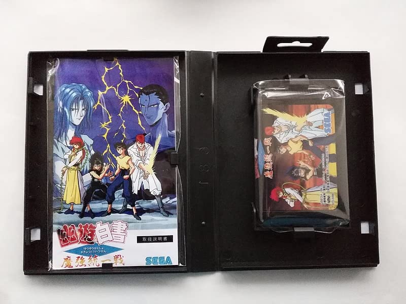MD Game Yuu Yuu Hakusho Makyou Toitsusen Japan Version Box+Manual+Cartridge (Black)