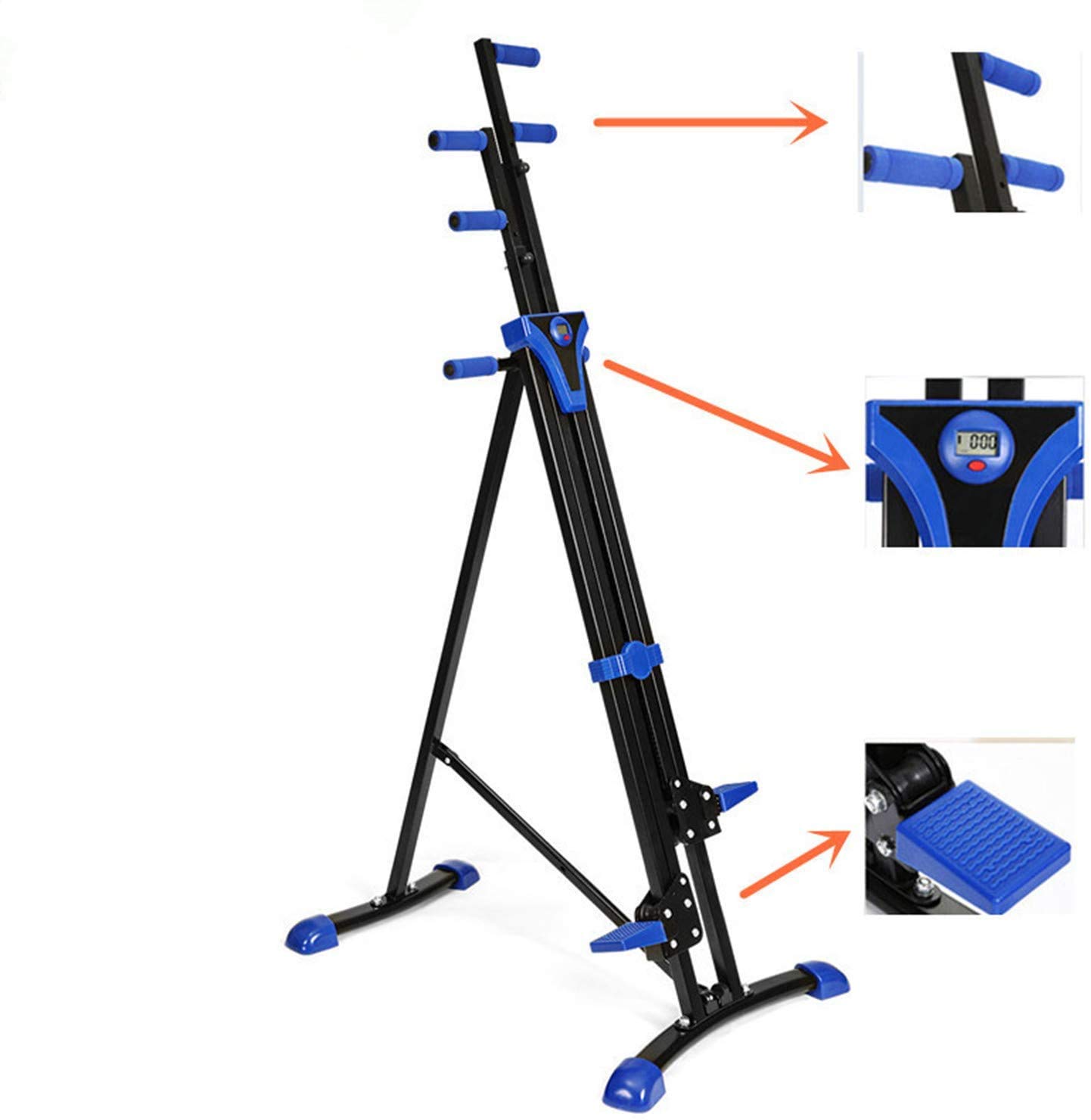 Flyerstoy Vertical Climber Cardio Exercise - Folding Exercise Climbing Machine,Total Body Workout Climber Machine for Home Gym, Exercise Bike for Home Body Trainer (Black)