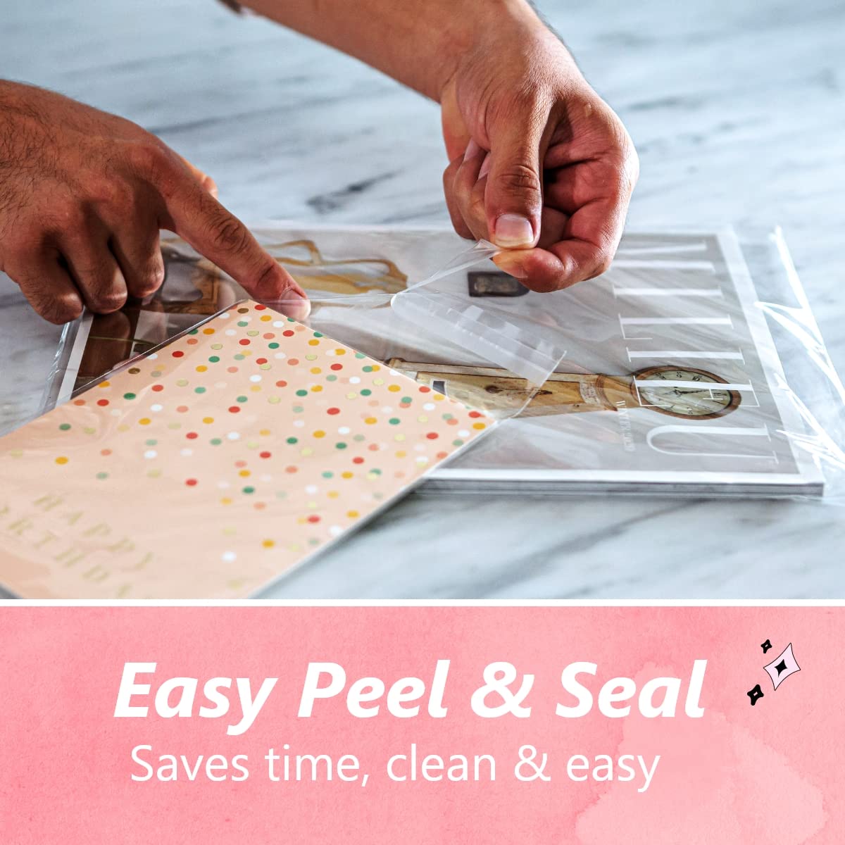 Pack It Chic - 8β X 10β (1000 Pack) Clear Resealable Cello Poly Bags - Fits 8X10 Prints, Photos, Artwork - Self Seal
