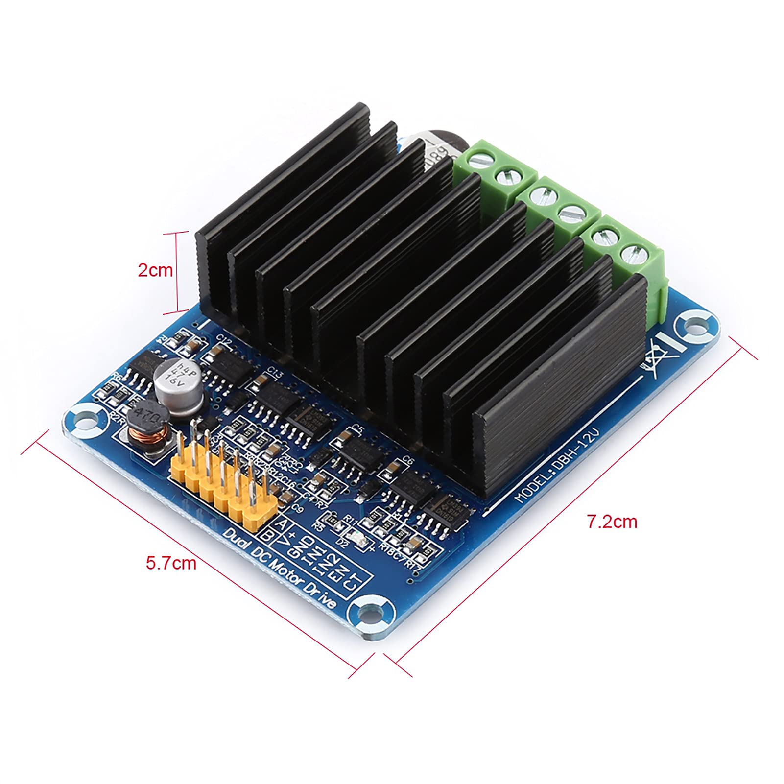 Motor Drive Controller, 1pc DC5-12V 0A-30A Dual Channel H Bridge Motor Driver Board Module for Arduino Smart Car Power