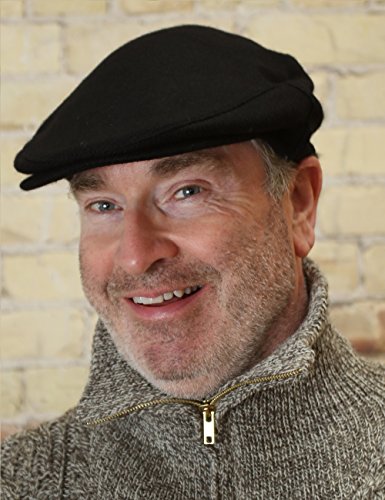 Flat Cap for Men Made in Ireland Irish Hat Flat Cap 100% Irish Wool Black S
