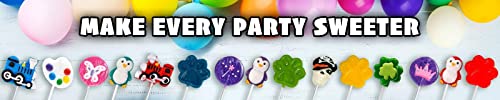 Train Shaped Lollipops, Individually Wrapped Candy Suckers for Birthday Party, Favors for Kids, Goodie Bags and Candy Buffet, Hand Decorated Pops (12-Pieces)