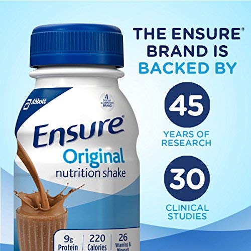 Ensure Original Nutrition Shake with 9 grams of protein, Meal Replacement Shakes, Milk Chocolate, 8 fl oz, 24 Count
