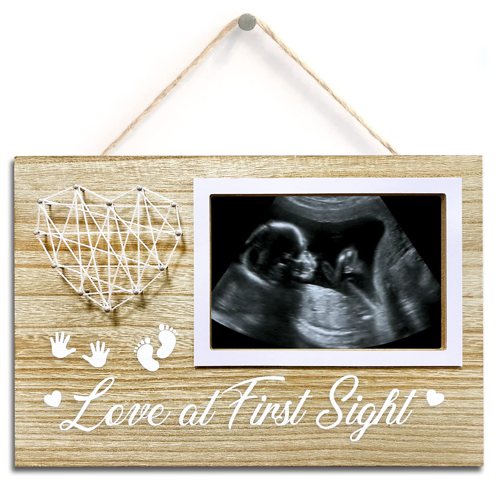 YIXIN New Mom Gift Baby Ultrasound Souvenir Photo Frame Pregnancy Gift Pregnancy Announcement Creative Baby Nursery Decoration Valentine's Day Mother's Day Father's Day Gift (4" x 6" Ultrasound Photo)