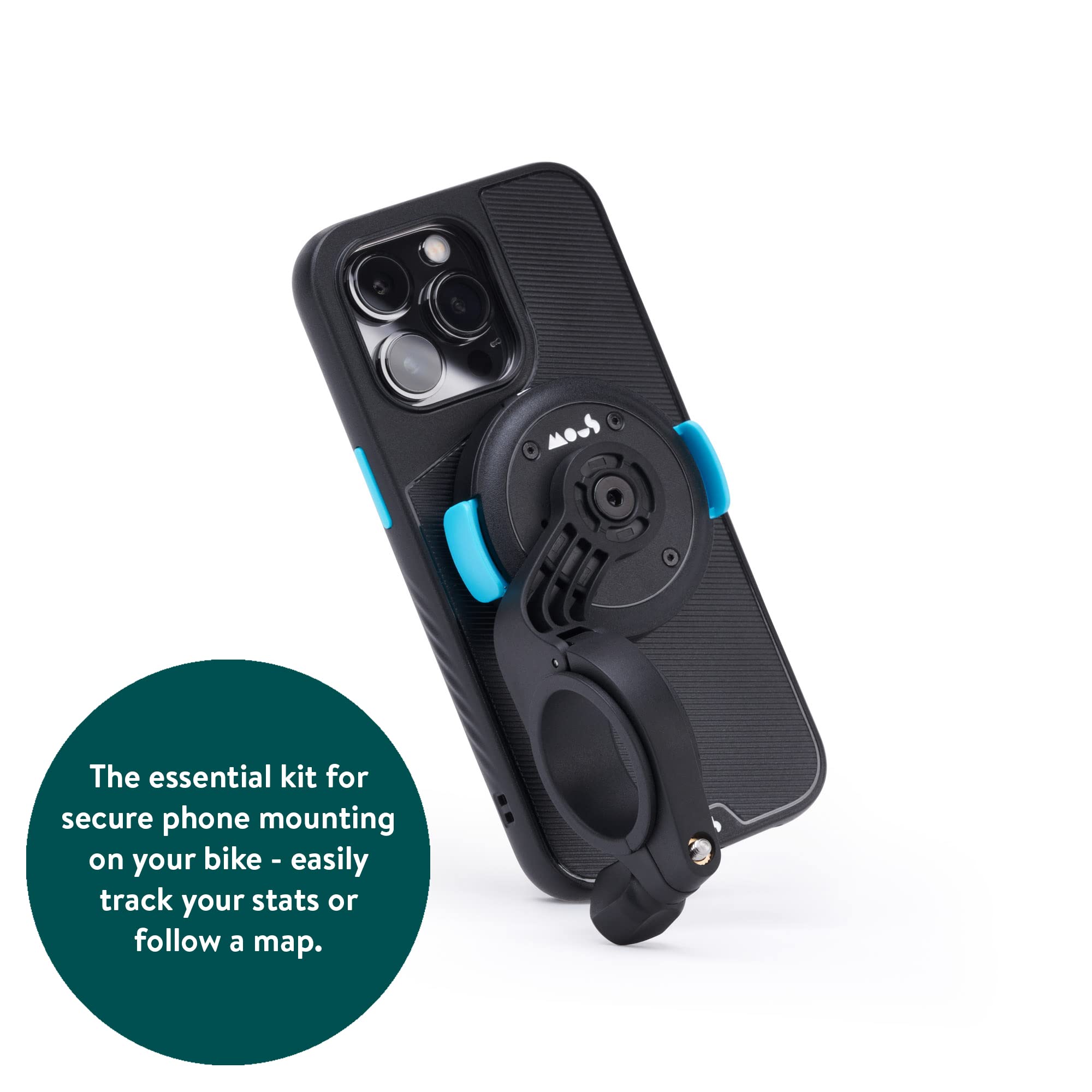 Mous - Bike Phone Mount and Phone Case for iPhone 12/12 Pro - Bicycle Phone Holder Kit - IntraLock Bike Mount and IntraLock Phone Case for iPhone 12/12 Pro
