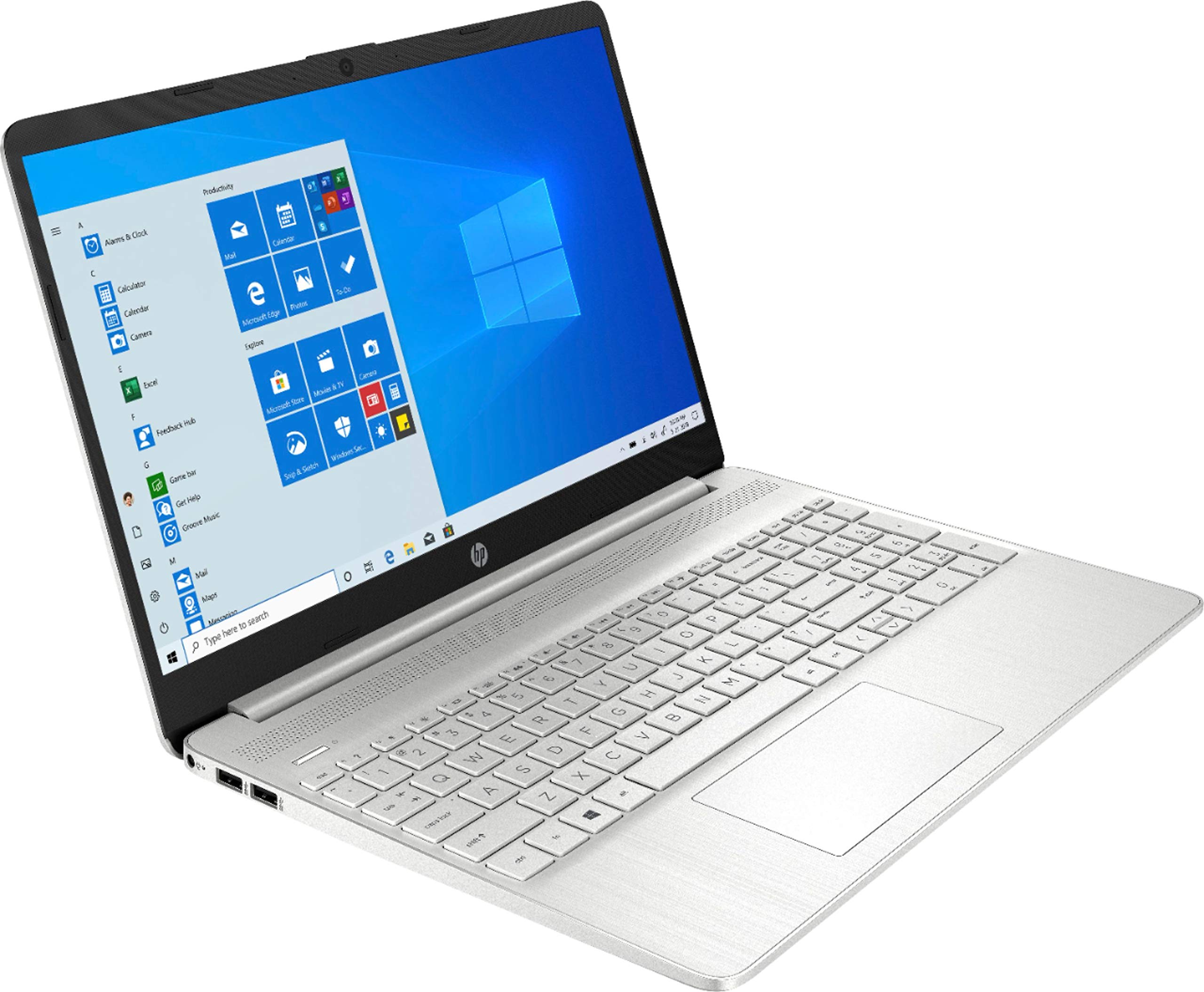 HP 15 Business Laptop Computer 15.6” Diagonal FHD IPS Touchscreen AMD Octa-Core Ryzen 7 4700U Processor (Beats i7-10710U) 8GB RAM 512GB SSD AMD Radeon Graphics USB-C Win11Pro Silver + HDMI Cable