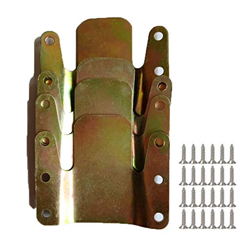 GOZOLA Gizhome 4 Pack/2 Pairs Universal Sectional Connector Brackets, Non Sliding Sofa Fastener for Sectionals Pieces, ColorĀ Zinc-Plated