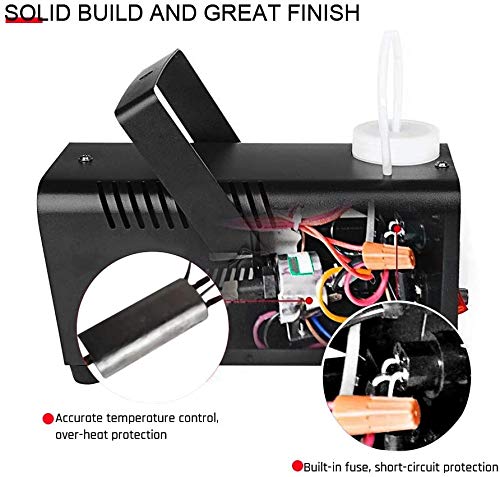Fog Machine 500W Smoke Machine with RGB LED Lights 2000 CFM Huge Fog with Wireless and Wired Remote Control for Parties Halloween Wedding Christmas Dance DJ