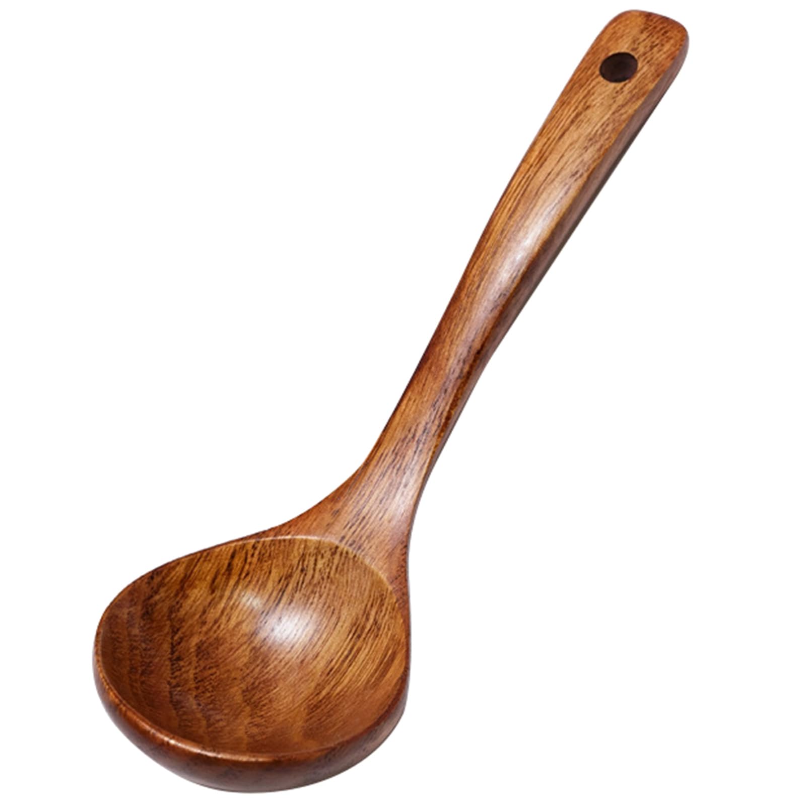 Soup Spoon Natural Japanese Wooden Soup Porridge Ramen Rice Long Handle Spoon Cutlery Suitable For Family Restaurant Ramen Rice Long Handle Spoon