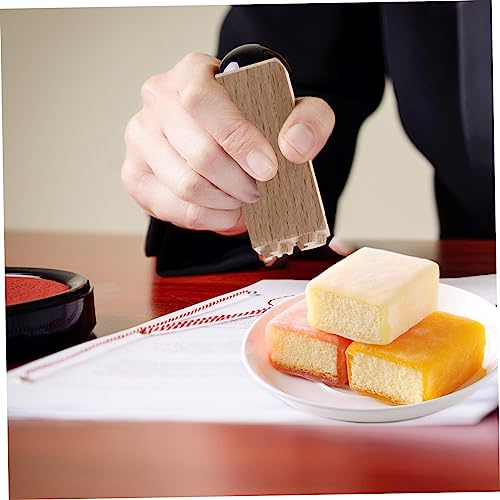 SEWACC 2pcs Seal Scrapbooking Stamps Scrapbook Tools Chocolate Molds Christmas Wooden Rubber Stamp DIY Dessert Maker Cake Stamp Traditional Chinese Stamp Cake Stampers Dessert Stamper Die