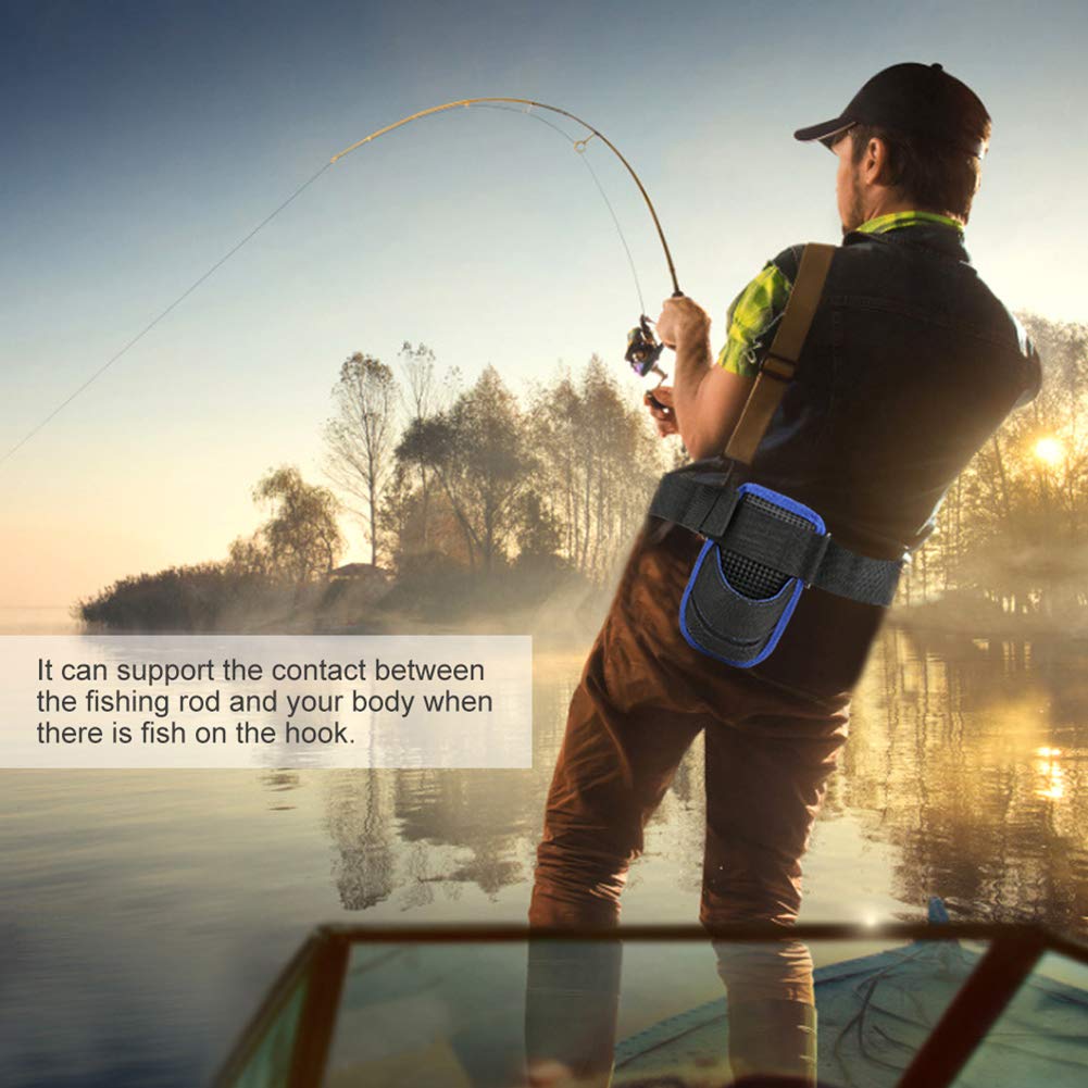 Fishing Wading Fighting Belt Adjustable, Rod Holder Fly Fishing Strap Angling Tools Accessories Waist Pack Staff Bag Saltwater(Fishing Belly Top Belt)