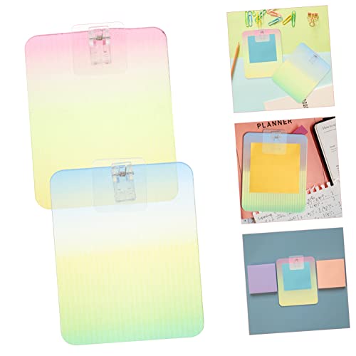 SEWACC 8 Pcs Plate Clamp Paper File Organizer Recording Clipboard Conference Recording Board Sketch Pad Plastic Acrylic Student Clipboard for Office Clipboards Exam Paper Clips