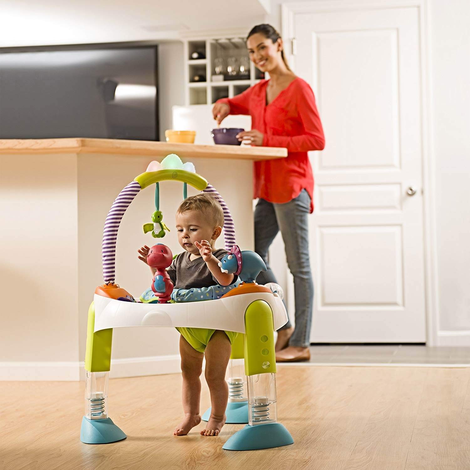 Evenflo Exersaucer Fast Fold & Go, D is for Dino