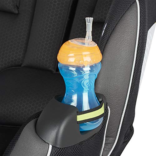 Evenflo Symphony Elite All-In-One Convertible Car Seat, 5-Point Infinite Slide Harness, Easy to Install, Forward / Rear Facing, Booster Seat, 110-lb Capacity, Multiple-Position Recline, Paramount Gray
