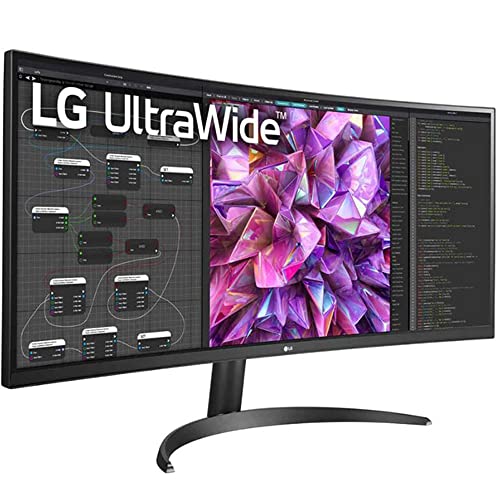 LG 34WQ60C-B 34 inch 21:9 Curved UltraWide QHD 3440 x 1440 PC Monitor 2 Pack Bundle with 2 YR CPS Enhanced Protection Pack